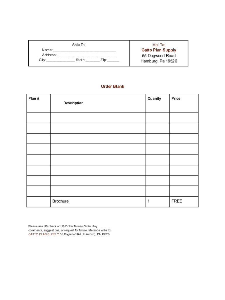 Fillable Online Gatto Plan Printable/Fillable Form Fax Email Print ...