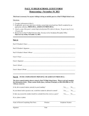 Fillable Online Homecoming Guest Request Form Fax Email Print - pdfFiller
