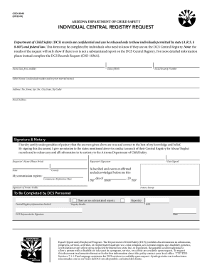 Fillable Online INDIVIDUAL CENTRAL REGISTRY REQUEST Fax Email Print ...