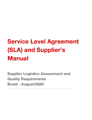 Fillable Online Service-Level Agreement Logistics - UpCounselService ...