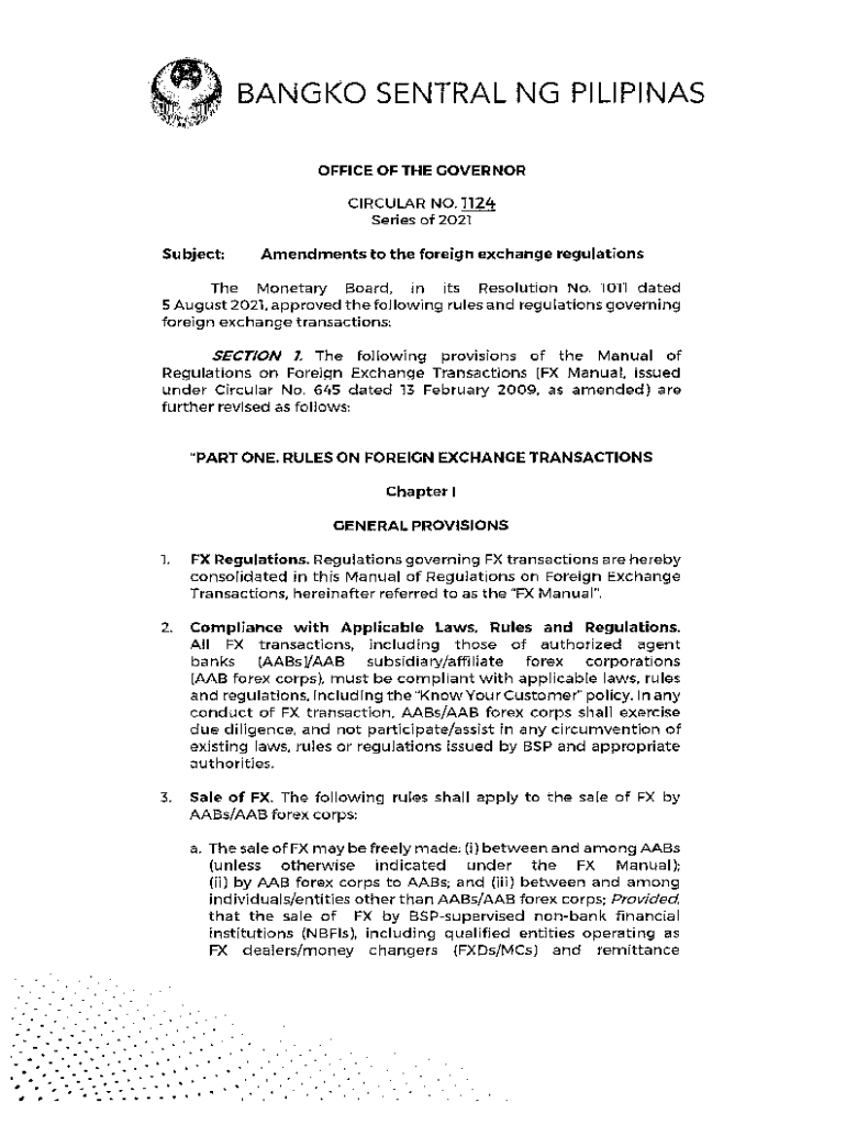 Fillable Online www.bsp.gov.ph Regulations IssuancesBANGKO SENTRAL NG ...