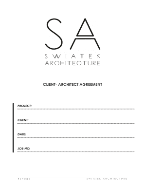Fillable Online Agreement Between Client And Architect For The ...