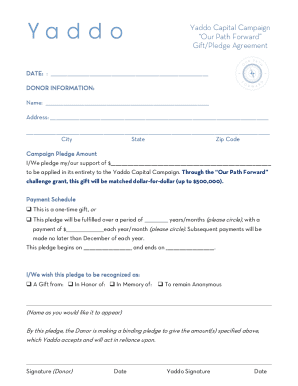 Fillable Online w.baltimorebsa.orgdocumentcapital-campaign-pledge-formCapital Campaign Pledge or ...
