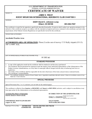 Fillable Online www.faa.govregulationspoliciesrulemakingU.S. DEPARTMENT ...