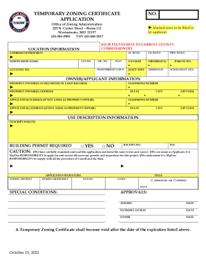 Fillable Online ReferenceCERTIFICATE OF ZONING COMPLIANCECERTIFICATE OF ...