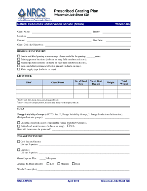Fillable Online www.nrcs.usda.govInternetFSEDOCUMENTSPrescribed Grazing ...