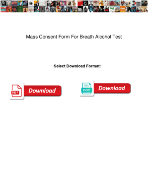 Fillable Online Mass Consent Form For Breath Alcohol Test. Mass Consent ...