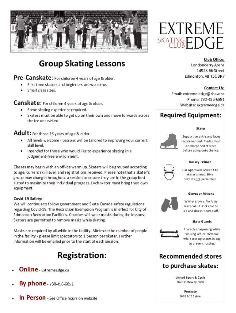 Fillable Online www.extremeedge.caGroup-Skating-LessonsGroup Skating Lessons :: Extreme Edge ...