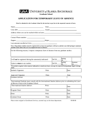 al Leave of Absence Letter Request Exampleal Leave of Absence Letter ...