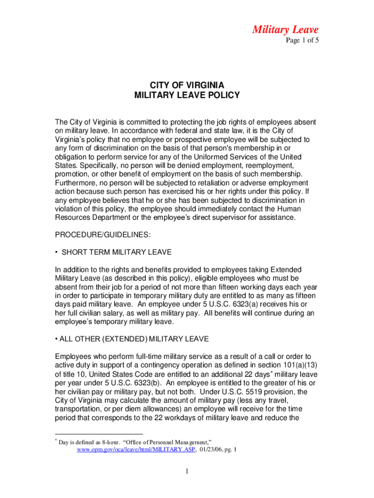 Fillable Online www.dhrm.virginia.govdocsdefault-sourceMILITARY LEAVE ...