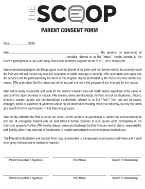 Fillable Online Parent Consent Form Fax Email Print - pdfFiller
