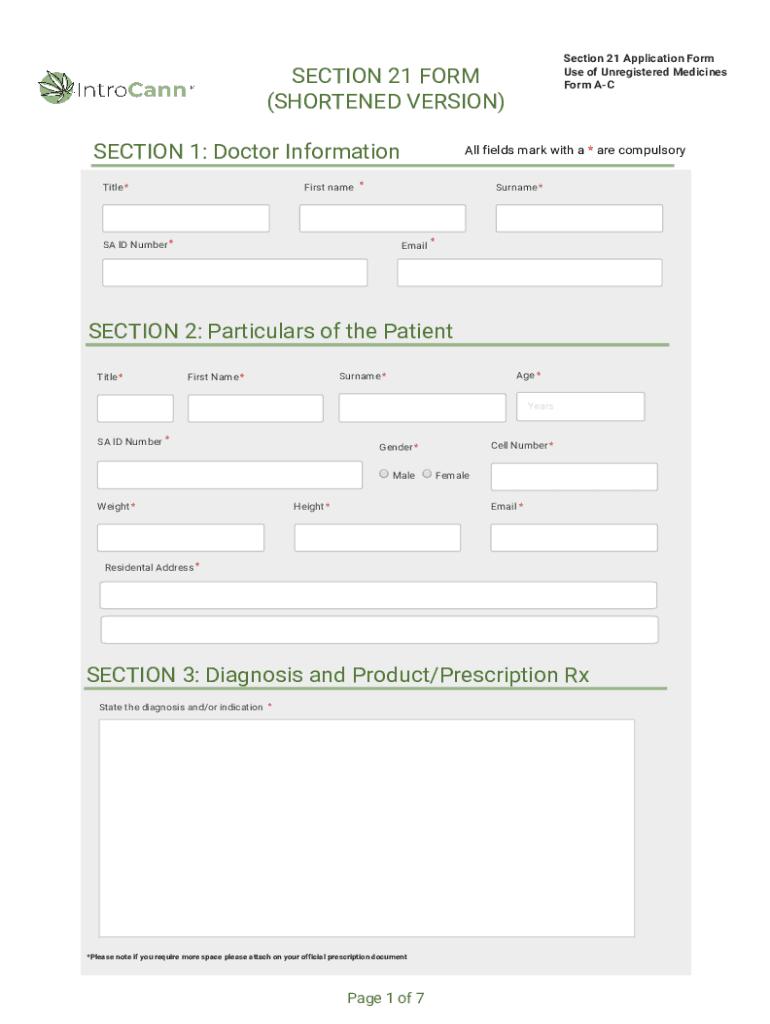 Fillable Online globi-reg.com04Section-21-Application-FormMEDICINES ...
