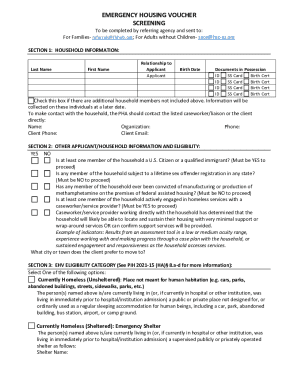 Fillable Online hcr.ny.govehvEmergency Housing Voucher Program (EHV ...