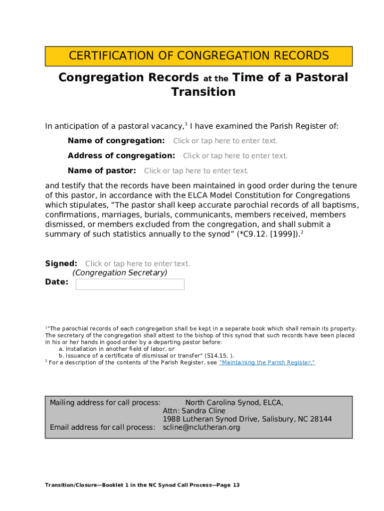 www.swmnelca.orgCallProcessStep4TO CALL A PASTOR: FIVE BRIEF DEVOTIONS ...