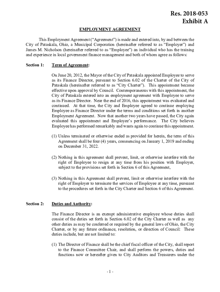 Fillable Online Exhibit A to Employment Agreement Sample ClausesLaw ...