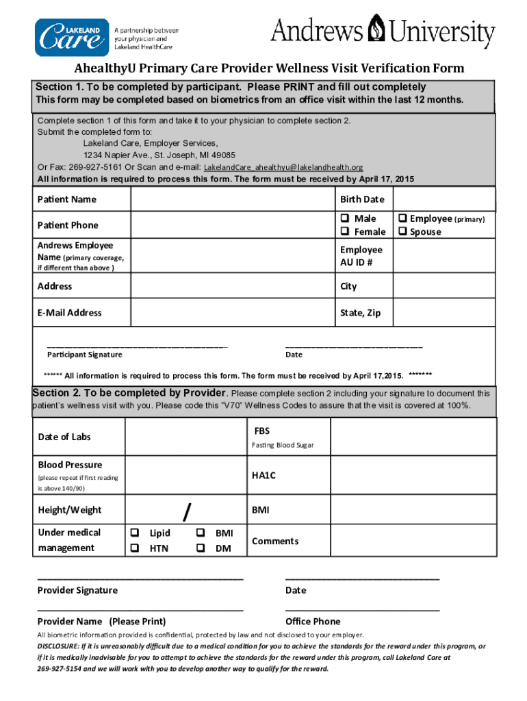 Fillable Online Fillable Online PCP Form Fax Email Print - pdfFiller ...