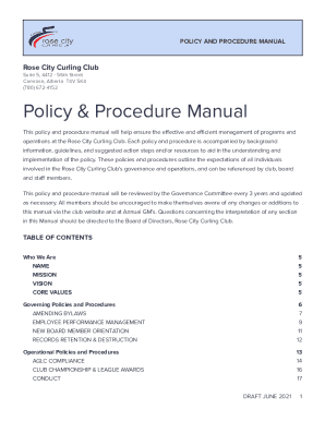 Fillable Online Policy and Procedure Manual Fax Email Print - pdfFiller