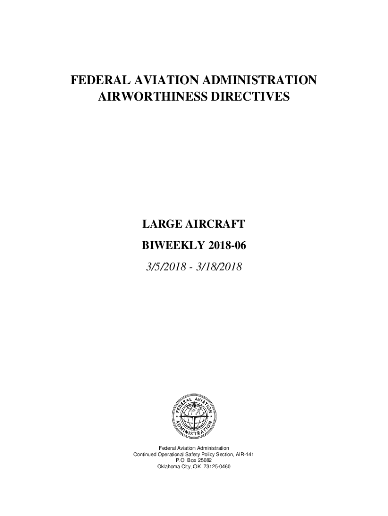 Fillable Online rgl faa Airworthiness Directives (ADs)Airworthiness ...