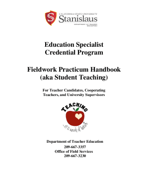 Fillable Online Teacher Internship Program - Teaching Credential Programs Fax Email Print ...