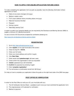 Fillable Online Request a basic DBS check - GOV.UKDBS application form ...