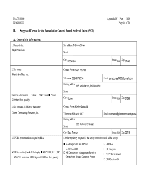 Fillable Online Re. Notice of Intent Remediation General Permit for ...