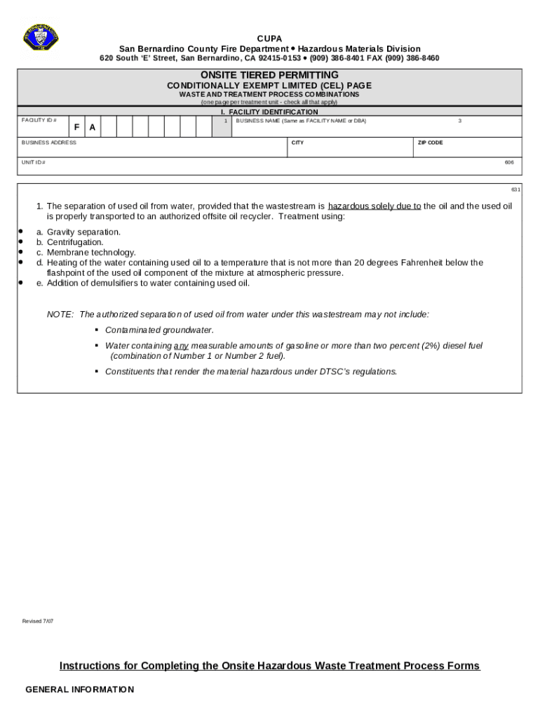 CUPA San Bernardino County Fire Department 620 South E ... Doc Template ...