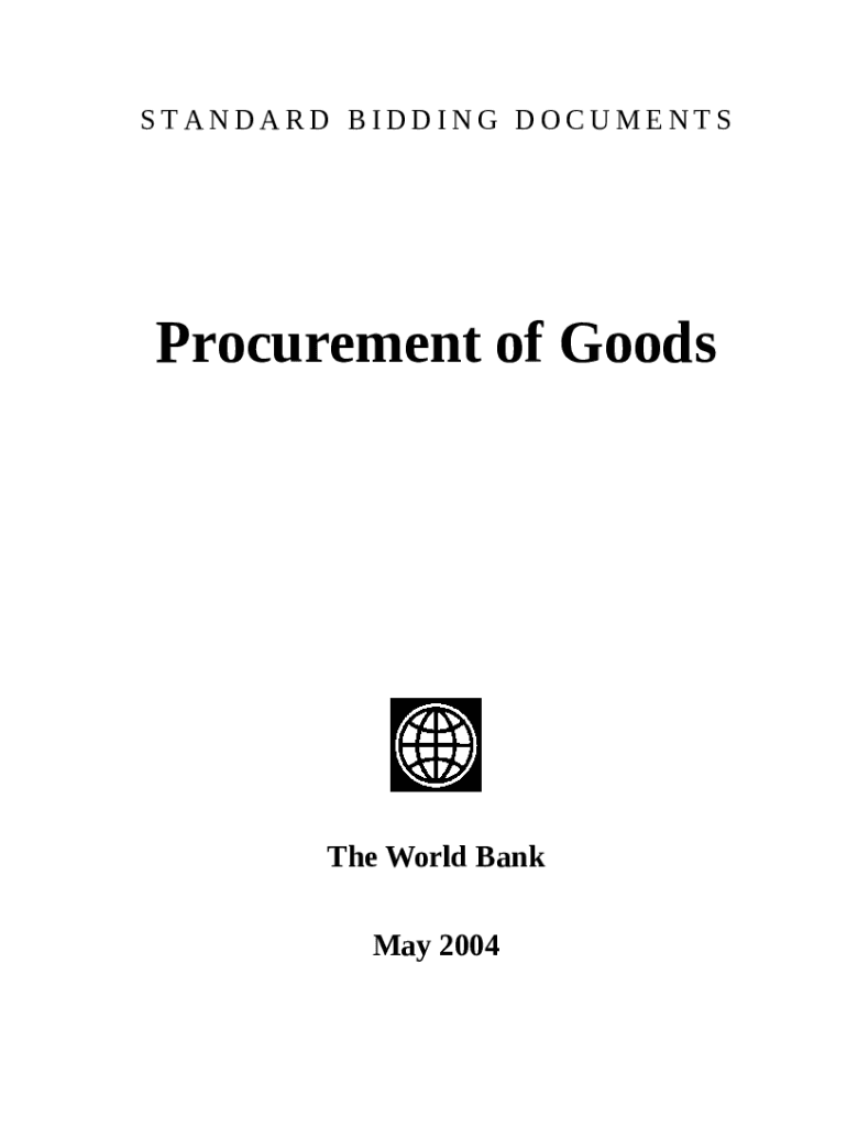 STANDARD BIDDING DOCUMENTS - Free Download PDF Doc Template | pdfFiller