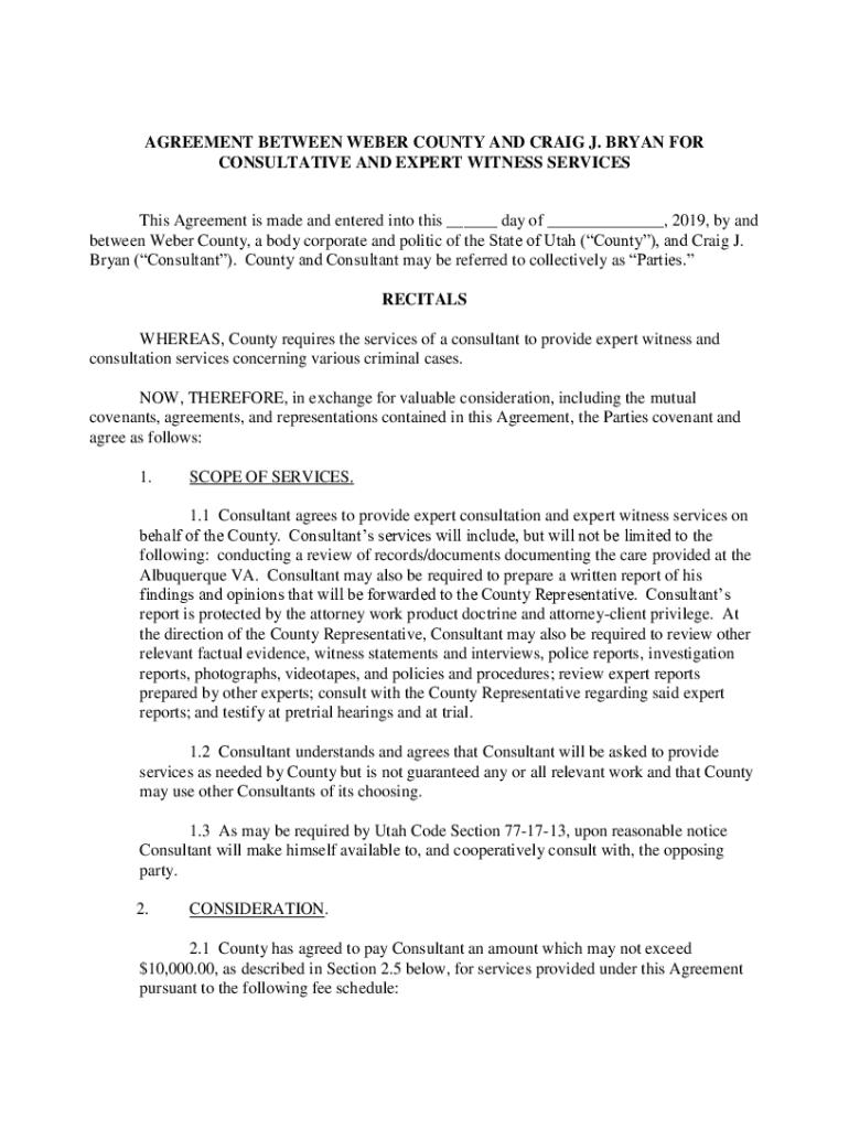 Fillable Online www.webercountyutah.govcommissiondocumentsCOOPERATIVE AGREEMENT Between WEBER ...