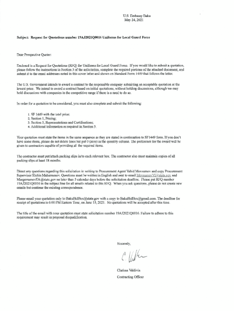 Fillable Online SOLICITATION NUMBER: M/OP/DCHA/AFR-03-1704 - U.S ...