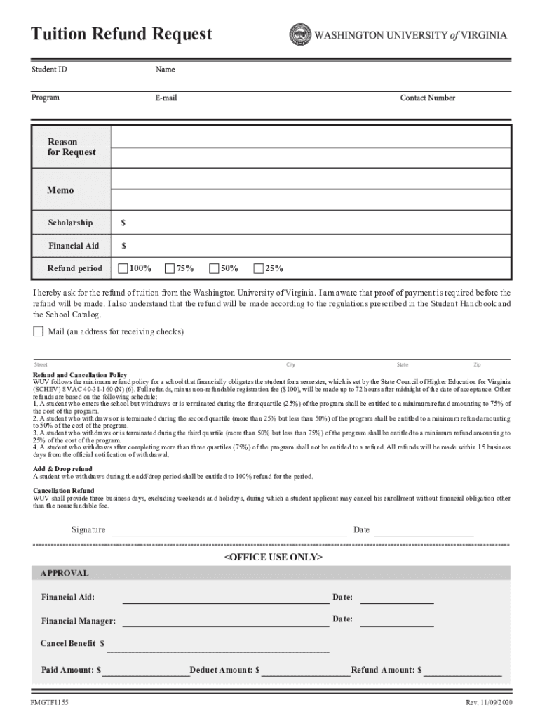 Fillable Online treasury.ms.gov08ScholarshipRefundFormSCHOLARSHIP ...