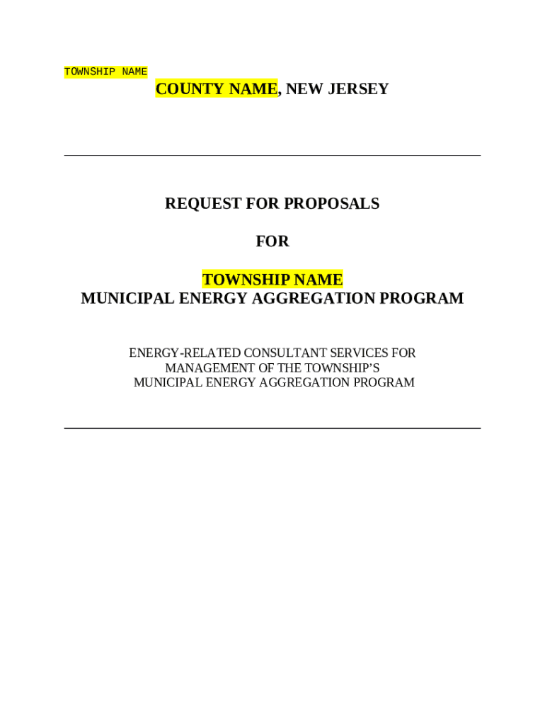 Template - RFP Consultant DRAFT Doc Template | pdfFiller