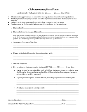 Fillable Online 17+ Sample Club Application Templates - PDF ...