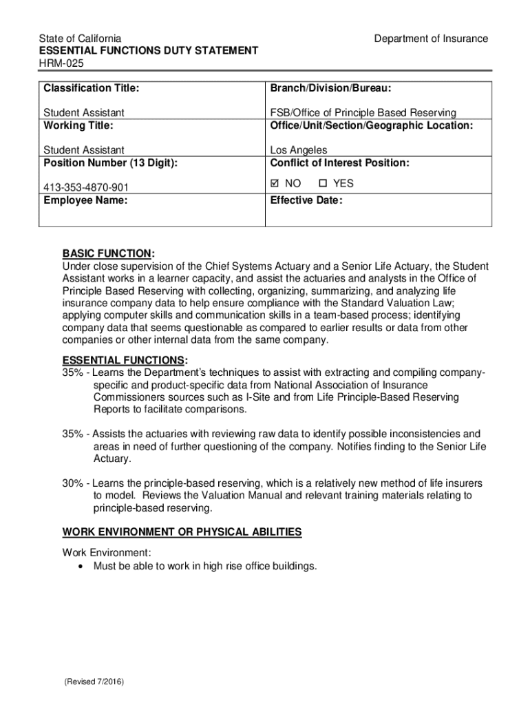 Fillable Online CalHR Mission and Vision Statement - calcareers.ca.gov ...