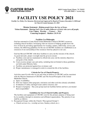 Fillable Online FACILITY AND PROGRAM POLICY STATEMENT Fax Email Print ...