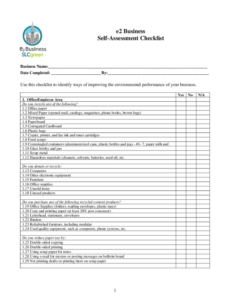 Fillable Online slidetodoc.comselfassessment-checklist ...