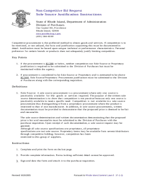 Non-Competitive Bid Request Single Source Justification ... Doc ...