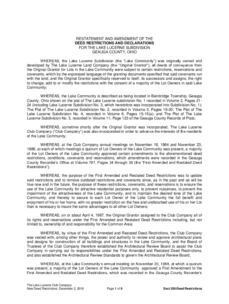 Fillable Online www.pdffiller.com471786460--1-Deed-RestrictionsFillable ...