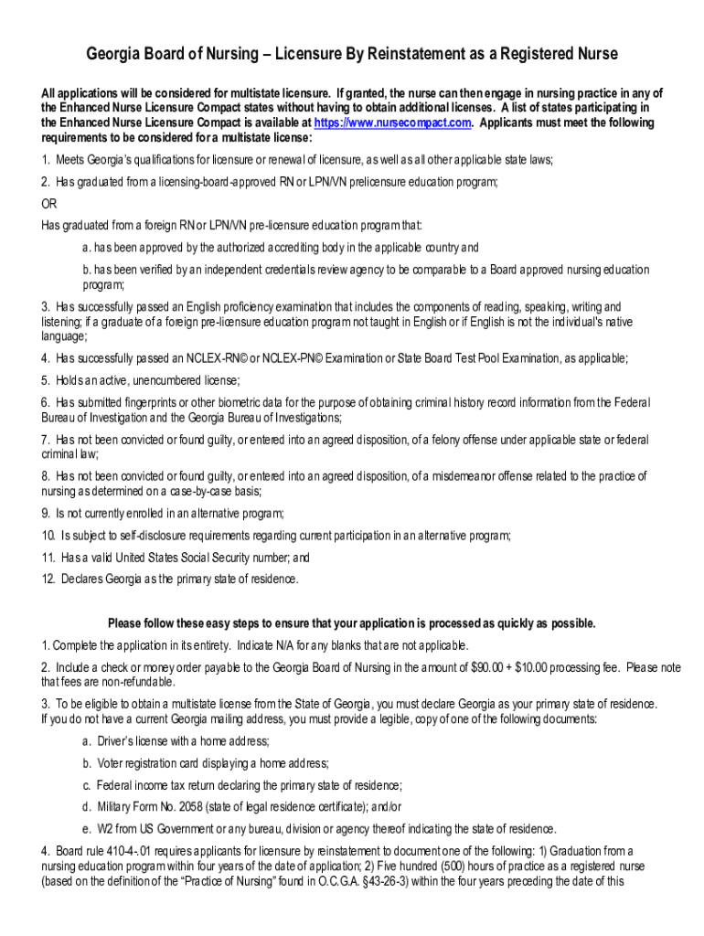 Fillable Online sos ga rules.sos.ga.govGAC410GA - GAC - Department 410. RULES OF GEORGIA BOARD ...
