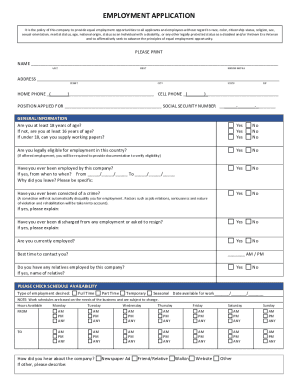 Fillable Online employment request form Fax Email Print - pdfFiller