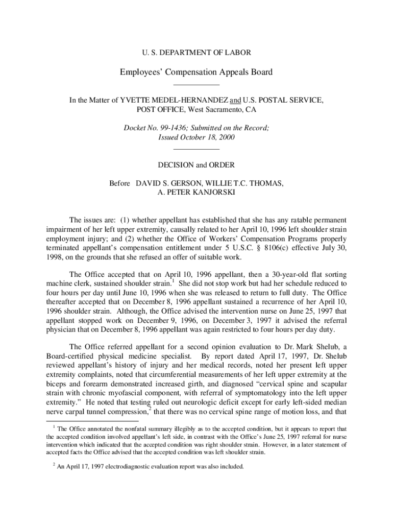 Fillable Online 99-1436: YVETTE MEDEL-HERNANDEZ and U.S. POSTAL S ...