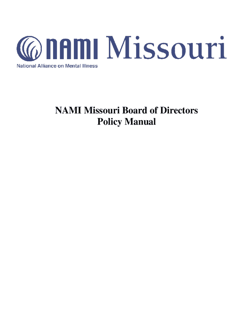 Fillable Online NAMI Missouri - A peer and family-based, grassrootsNAMI ...