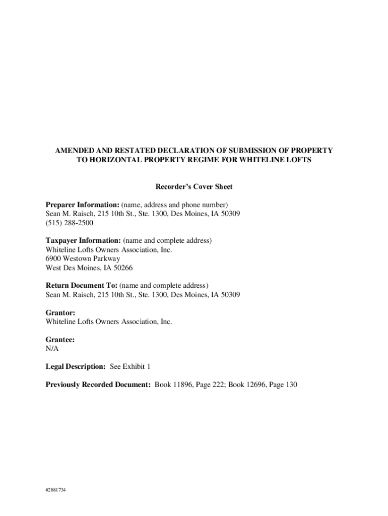 Fillable Online rp2hoa.comwp-contentuploadsSECOND AMENDED AND RESTATED Master Deed Establishing ...