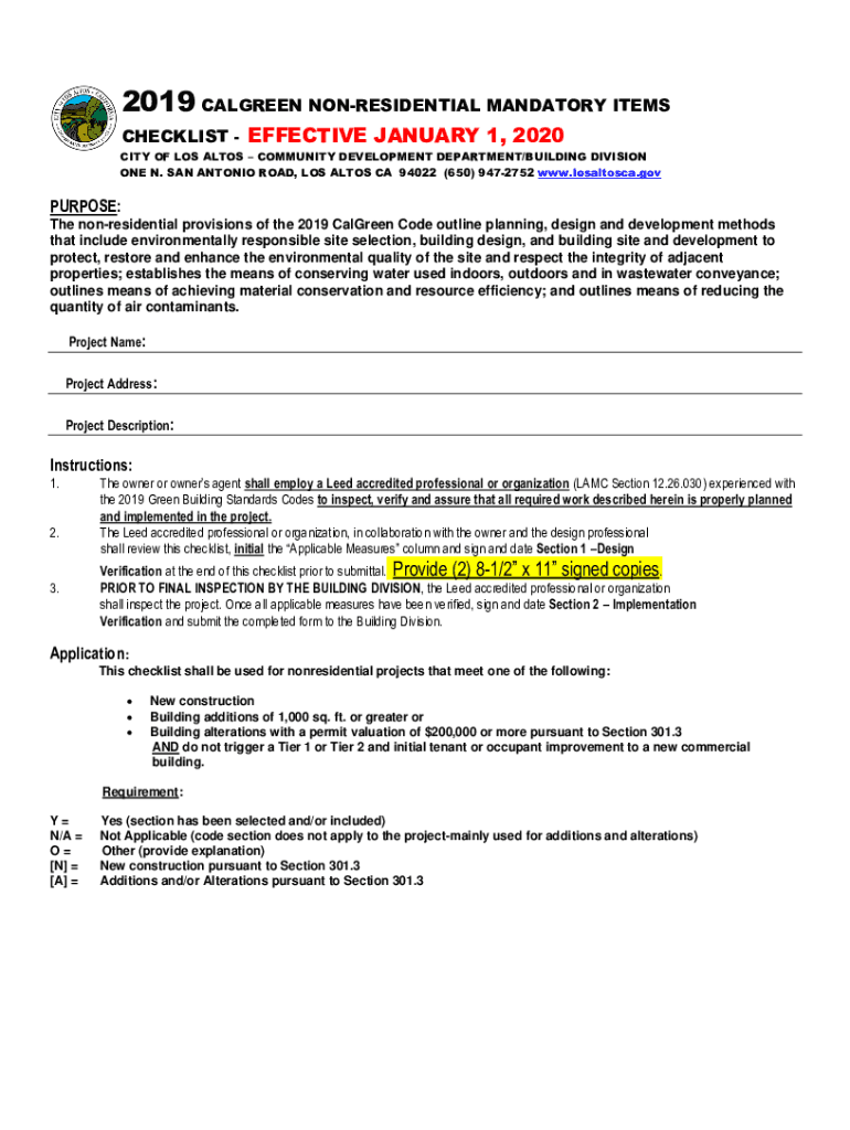 Fillable Online srcity.orgDocumentCenterView2019 CalGreen and Tier 1 ...