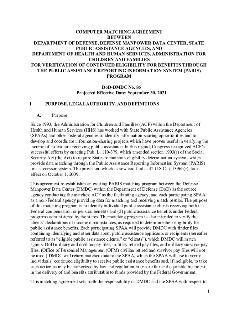 Fillable Online PARIS State Signature Matching Agreement 2021.pdf Fax Email Print - pdfFiller