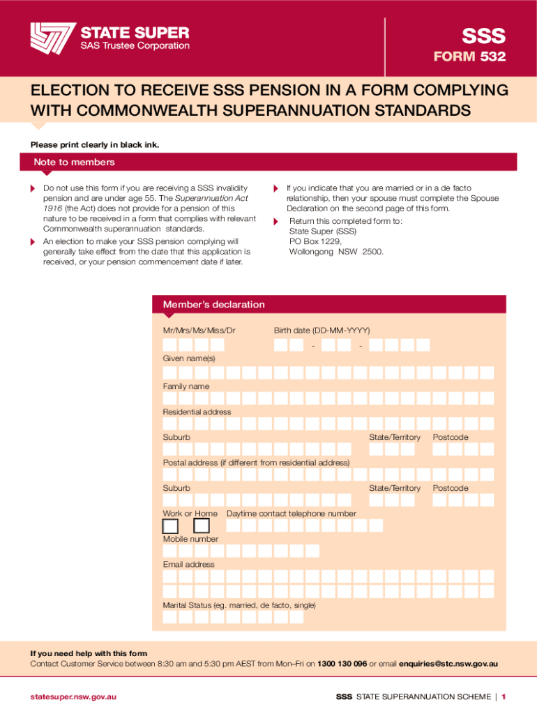Fillable Online Fillable Online ElEction to rEcEivE SSS pEnSion in a ...