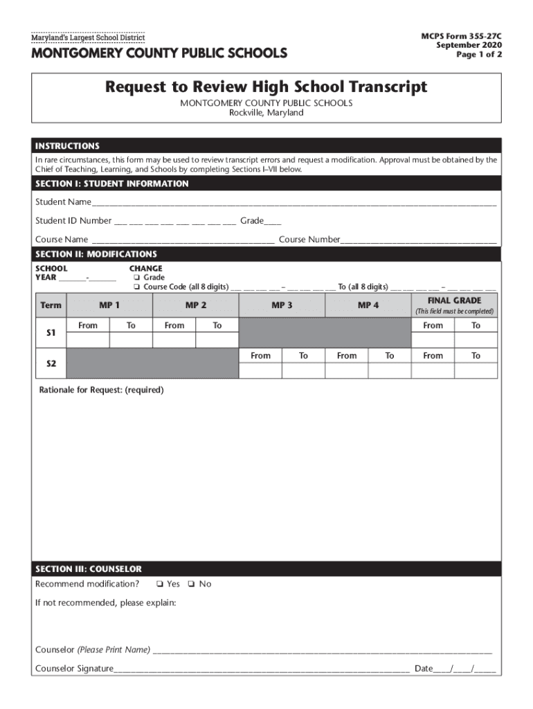 Fillable Online ww2.montgomeryschoolsmd.org pdf 355-27cRequest to ...