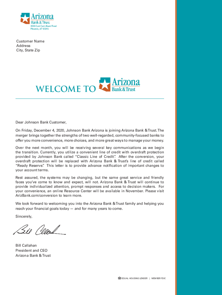 Fillable Online Johnson Bank Arizona Locations By State City Fax Email ...