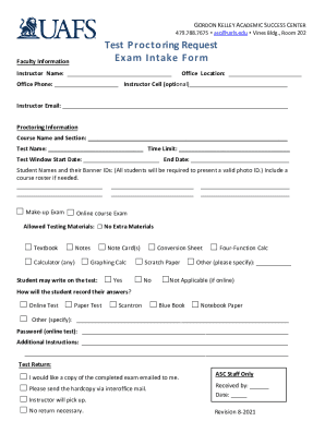 Fillable Online ASC Proctor Request Exam Intake Form Fax Email Print - pdfFiller
