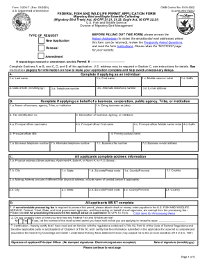 Fillable Online FEDERAL FISH AND WILDLIFE PERMIT APPLICATION FORM ...