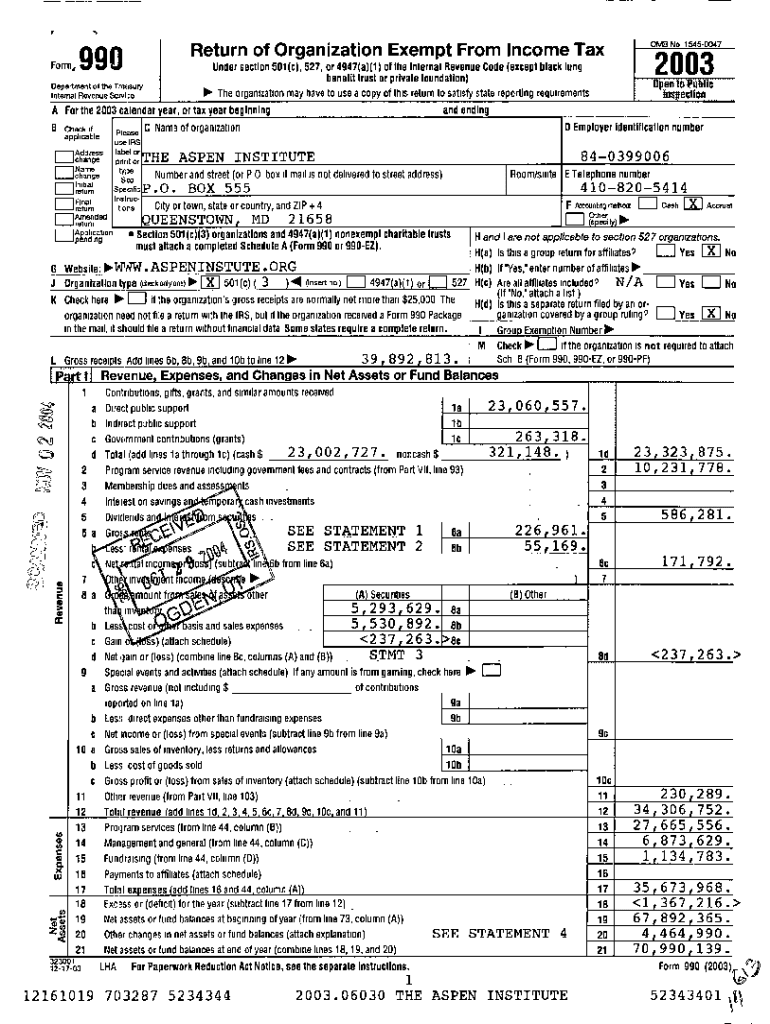 Fillable Online www.irs.govpubirs-soiReturn of Organization Exempt From ...